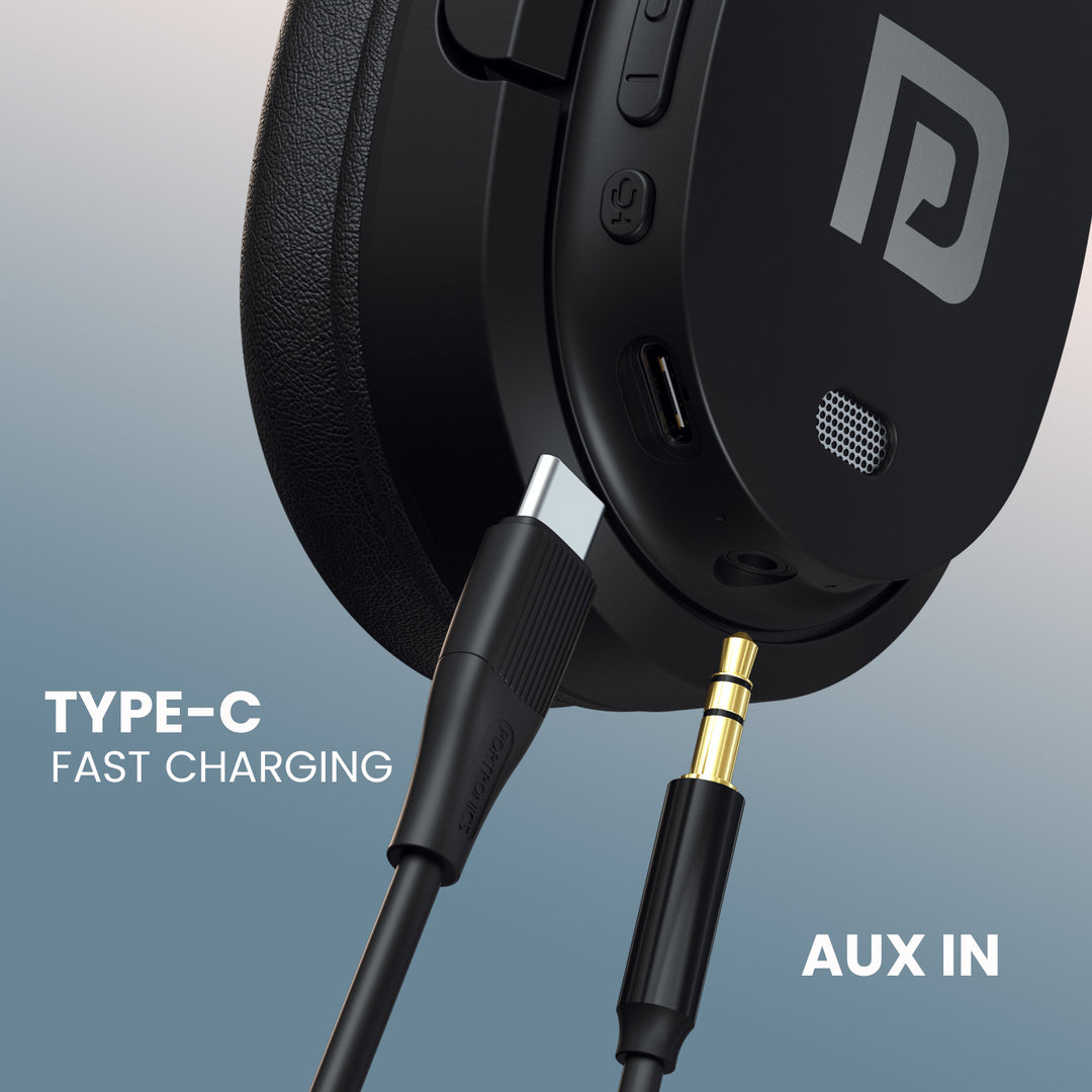 Shop Portronics Muffs M4 Bluetoooth Headphones with Mic Online