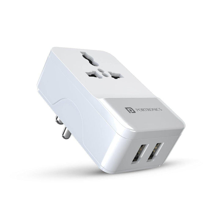 Portronics Adapto III : Dual-USB Adapter and AC Socket