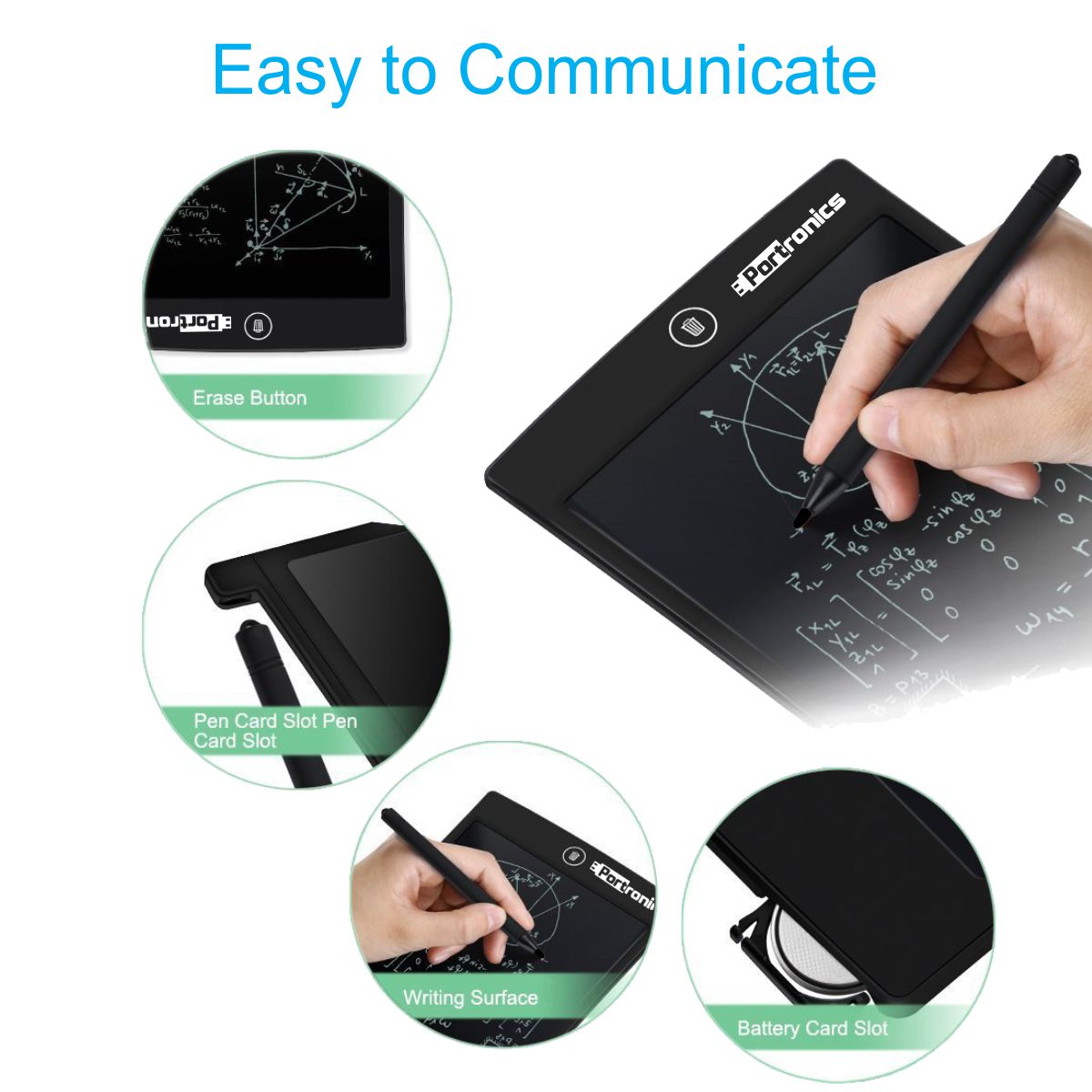 Buy Portronics Ruffpad 8.5: Re-writable LCD Writing Pad